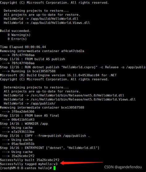 Linux服务器中docker打包netcore程序镜像netcore Docker部署 重新打包镜像 Csdn博客