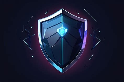 Cybersecurity Web Safety Digital Defense Futuristic Concept With Protection Shield And Power