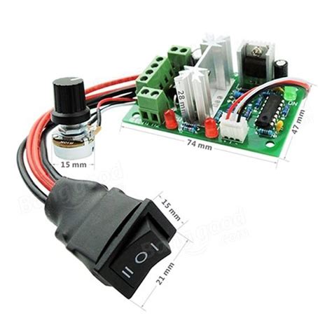 Pcs DC V W PWM Motor Speed Controller Regulator Reversible Control Forward Reverse