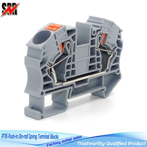 PT16 Spring Push In DIN Rail Terminal Block PT16 Spring Push In DIN Rail Terminal Block And