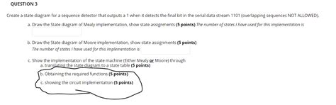 Solved QUESTION Create A State Diagram For A Sequence Chegg Com