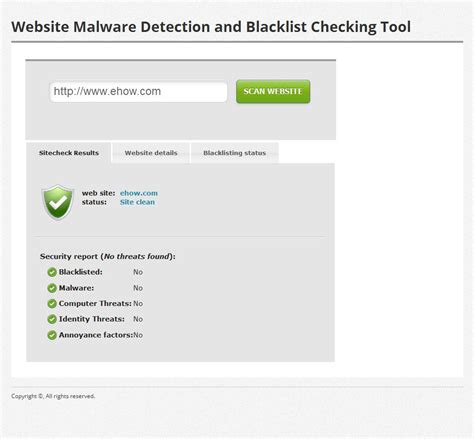 Website Malware Detection And Blacklist Checking Tool Domain Tools