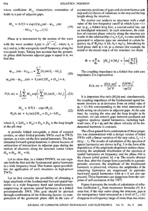 Spatial And Frequency Selection Of Waves In Pseudoperiodic Slow Wave Structures Pdf Physics