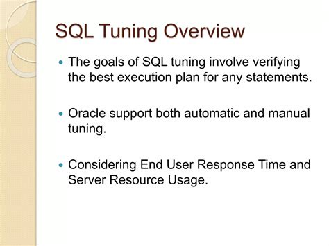 Oracle Db Performance Tuning Tips Pptx