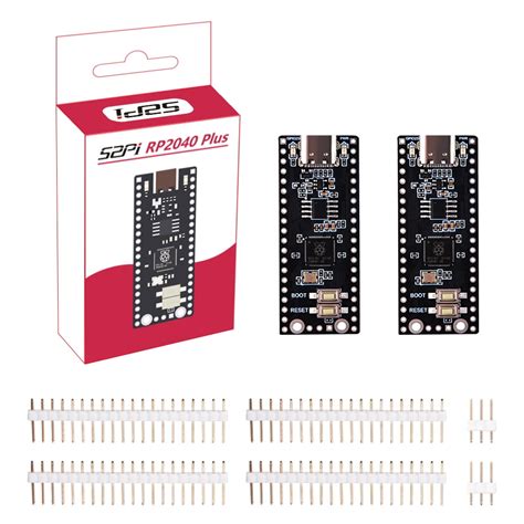 52pi 2pcs Rp2040 Plus With Headers Rp2040 Based Microcontroller Board