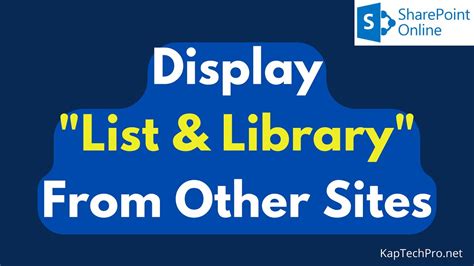 Display Lists And Libraries From Other Sites Using The Embed Web Part Sharepoint Online Youtube