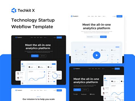 Techkit X Enterprise SaaS Webflow Template Behance