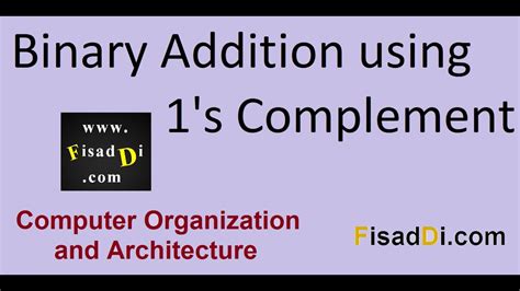 15 Binary Addition Using 1s Complements In Hindi Youtube