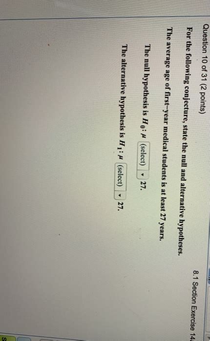 solved question 10 of 31 2 points 8 1 section exercise 14a