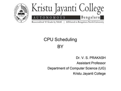 Cpu Scheduling Ppt