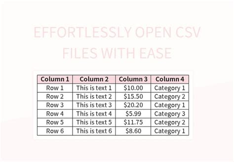 Free Csv File Templates For Google Sheets And Microsoft Excel Slidesdocs