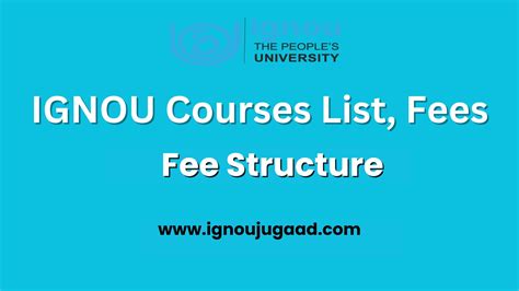 Ignou Courses List With Fee Structure Ignou Jugaad