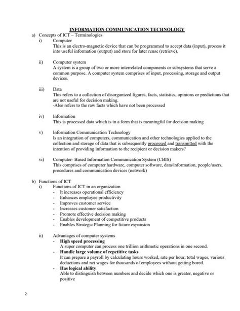 ICT Notes For All Common KNEC Craft And Diploma Courses In Module