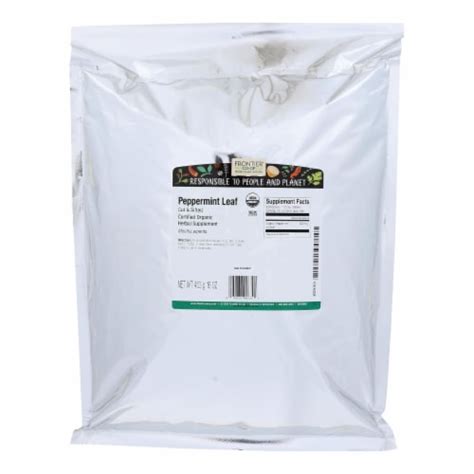 Frontier Herb Peppermint Leaf Organic Cut And Sifted Single Bulk Item 1lb Case Of 1 1lb