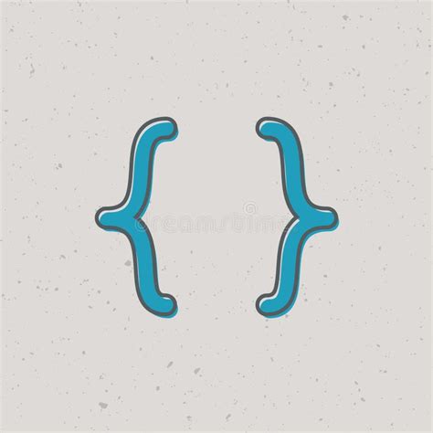 Curly Braces Icon For Graphic Design Braces For Quote Stock Vector Illustration Isolated On