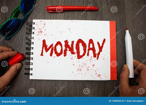 Handwriting Text Writing Monday Concept Meaning First Day Of The Week Back To Work Weekend Is