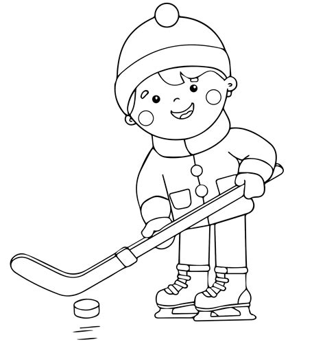 Хоккей — раскраски для детей скачать онлайн бесплатно