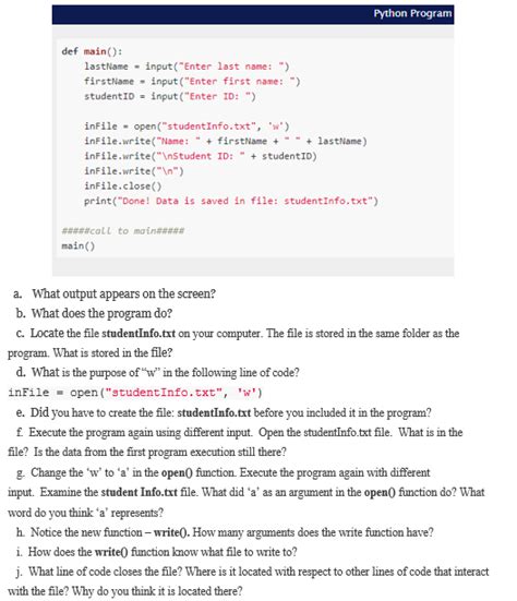 Solved Python Program Def Main Lastname Inputenter