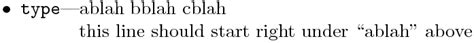 Indentation How To Indent Second Line Of An Item In List Environment TeX LaTeX Stack Exchange