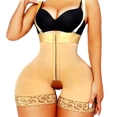 Underbust 바디 수트 배 컨트롤 팬티 바디 셰이퍼 탈착식 스트랩 하이 웨이스트 트레이너 오픈 가랑이 짧은 엉덩이 리프터 셰이프웨어 AliExpress