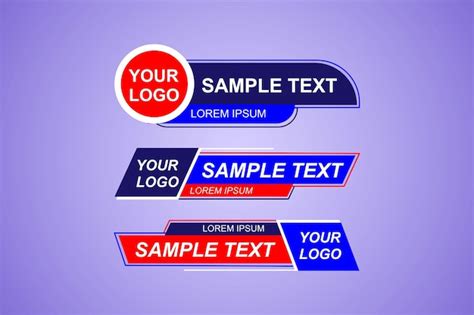 하위 세 번째 세트 템플릿의 컬렉션 프리미엄 벡터