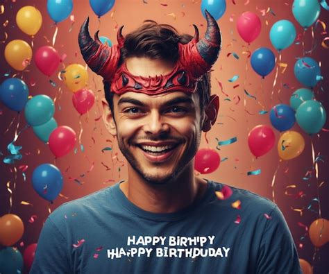 Premium Ai Image Devilish Delight Birthday Bash