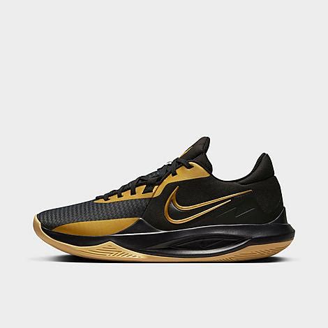 Nike Mens Precision 6 Basketball Shoes In Black Metallic Gold Modesens