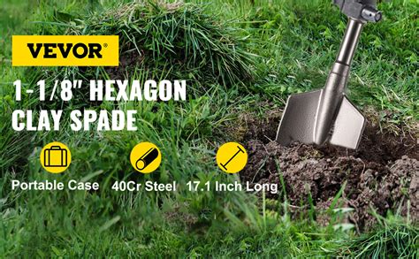 Vevor Clay Spade Chisel Bit For Demolition Jack Hammer Carrying Case