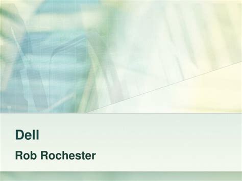 PPT Dell PowerPoint Presentation Free Download ID 245782