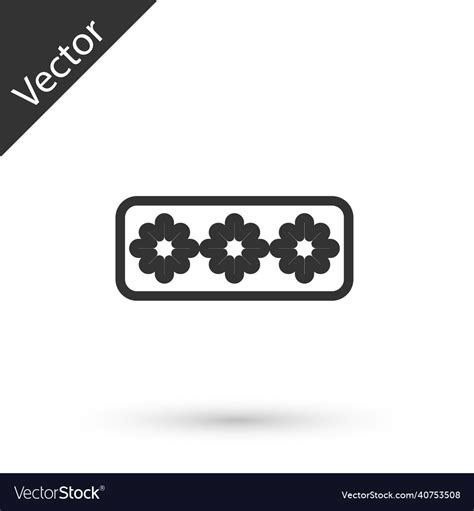 Grey Line Password Protection And Safety Access Vector Image