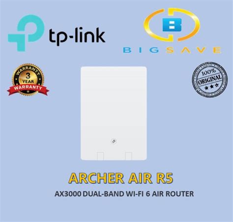 TP LINK ARCHER AIR R5 AX3000 DUAL BAND WI FI 6 AIR ROUTER Lazada