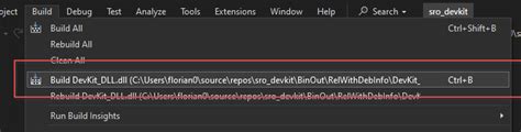Visual Studio SRO DevKit