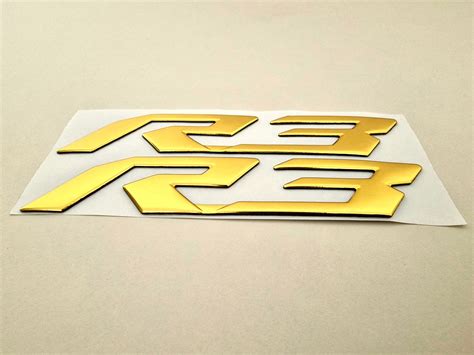 Yamaha R3 Gold 3d Badge Logo Stickers Graphics Decals Emblem Yzf
