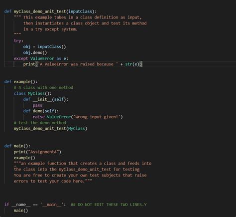 solved def myclass demo unit test inputclass this