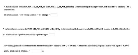 solved a buffer solution contains 0 304 m ch3nh2br and 0 370