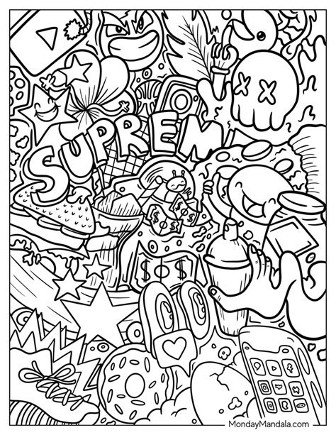 Coloring Graffiti Pages