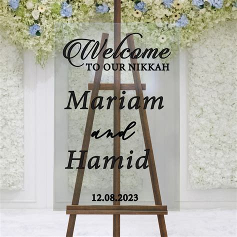 Artful Script Clear Acrylic Welcome Sign 5mm Thick Premium Quality