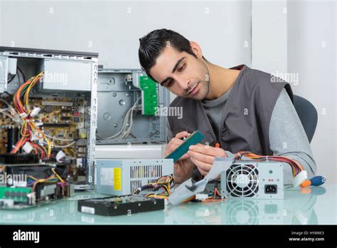Assembling The CPU Stock Photo Alamy