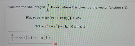 Solved Evaluate The Line Integral CFdr Where C Is Given Chegg