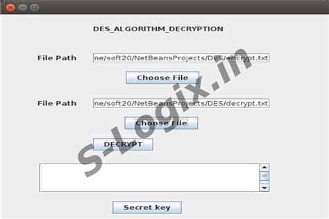 Des Based Encrypt And Decrypt Of A Text File Using Java S Logix