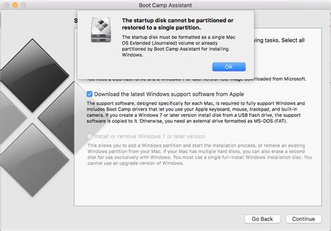 Macos The Startup Disk Cannot Be Partitioned Or Restored To A Single Partition Ask Different