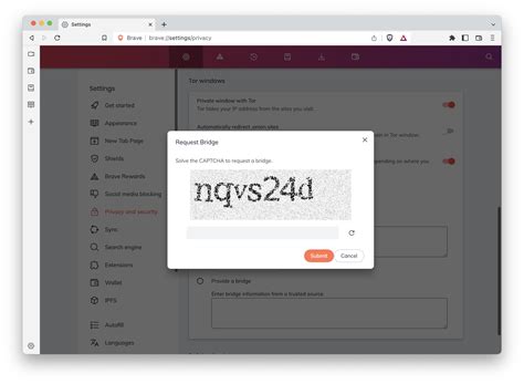 Need More Spacing Between `submit` And `cancel` Dialogs For Tor Bridges · Issue 25268 · Brave