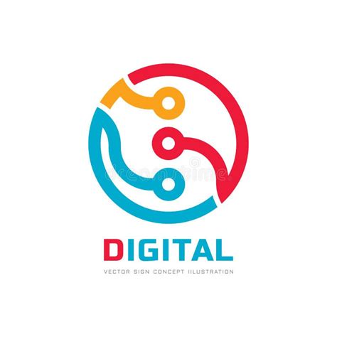 Digital Processor CPU Vector Logo Template For Corporate Identity Abstract Computer Chip Sign