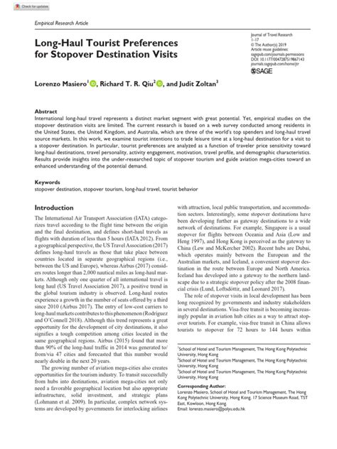 long haul tourist preferences pdf logistic regression receiver