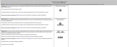 solved interactive lecture demonstration prediction
