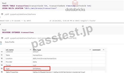 2023年最新の認定サンプル問題databricks Certified Professional Data Engineer問題集と練習試験合格させます Q21 Q43 Passtest