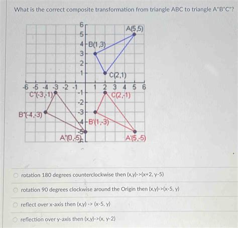 What Is The Correct Composite Transformation From Triangle Abc To