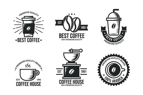 Set Of Vintage Coffee Logo 17348200 Vector Art At Vecteezy