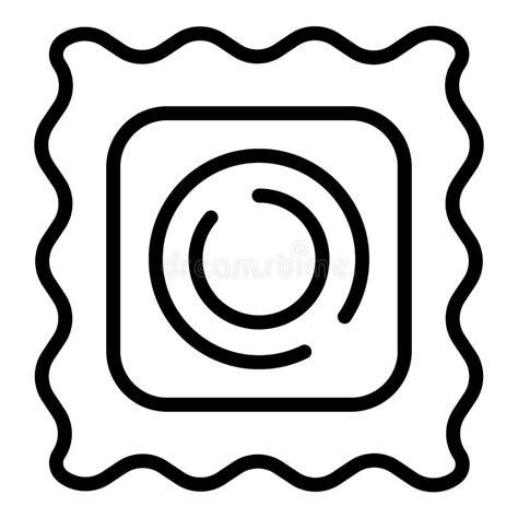 Condom Pack Icon Outline Vector Female Contraception Stock Vector