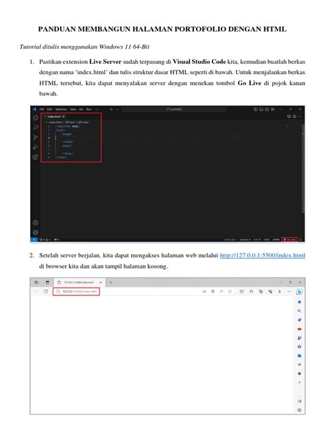 Panduan Membangun Halaman Portofolio Dengan Html Pdf